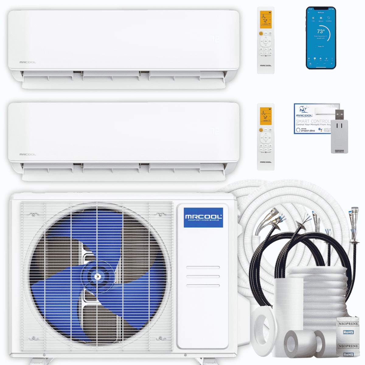 MRCOOL DIY 5th Gen 2-Zone 24,000 BTU Ductless Mini Split Air Condition